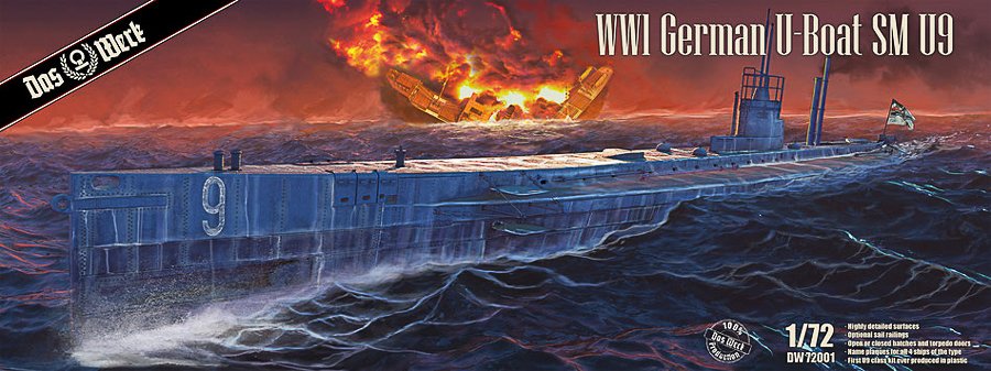 WW1 German U-Boat SM U9 – Das Werk 72001 – 1/72 – Kitchecker Modell Journal